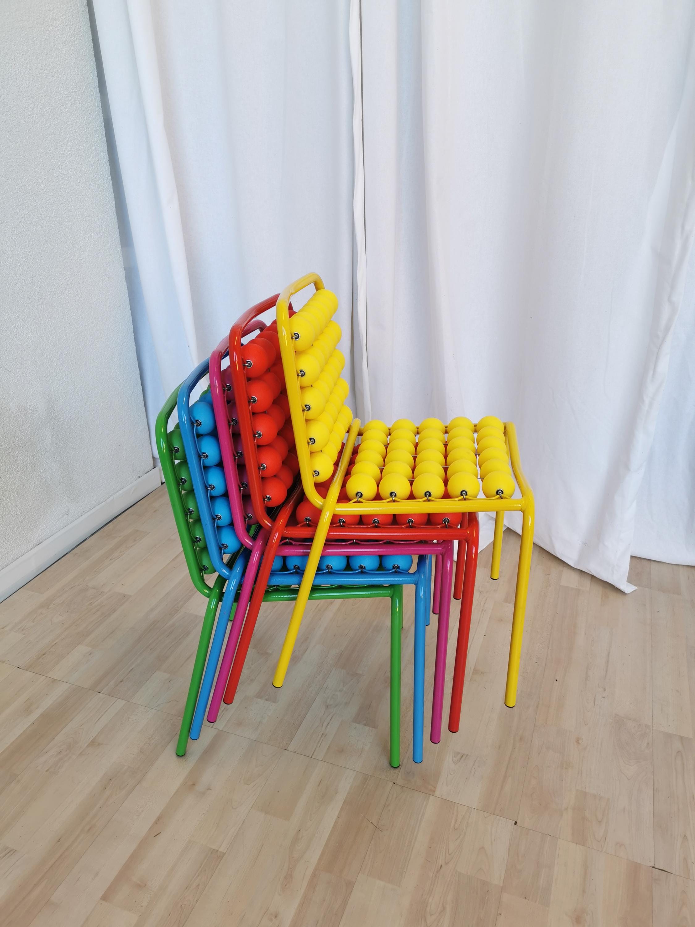 Set of 5 Vintage Pop Art Kids Chairs: SLOG Croatia 1980s - Etsy