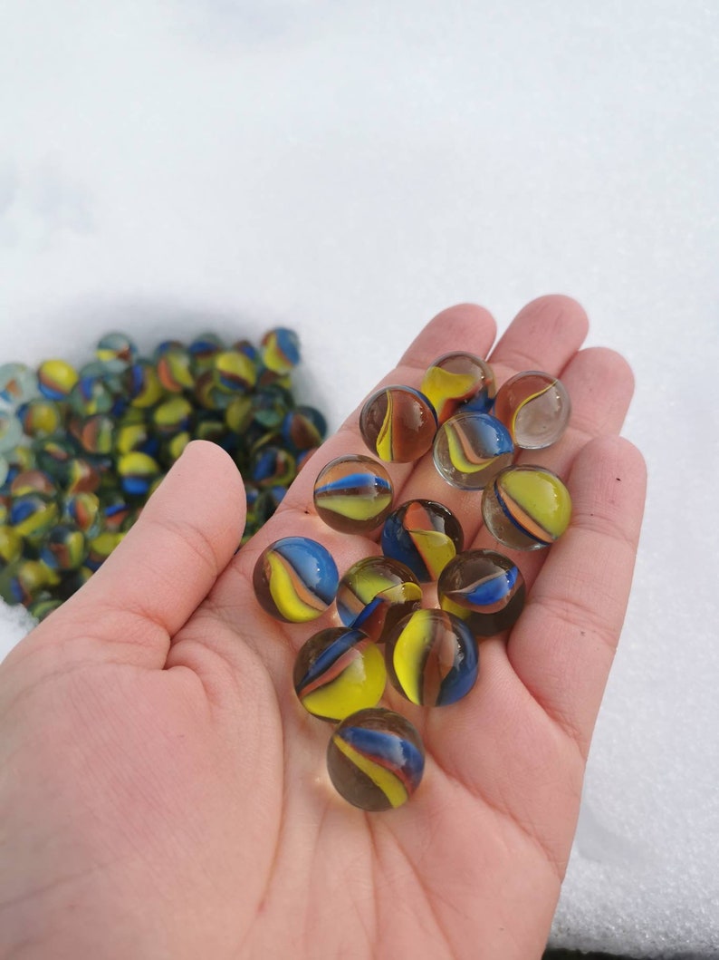 Vintage Glass Marbles 1.5 cm – Italian Flag Swirl – Lot 10/25/50/100 ...