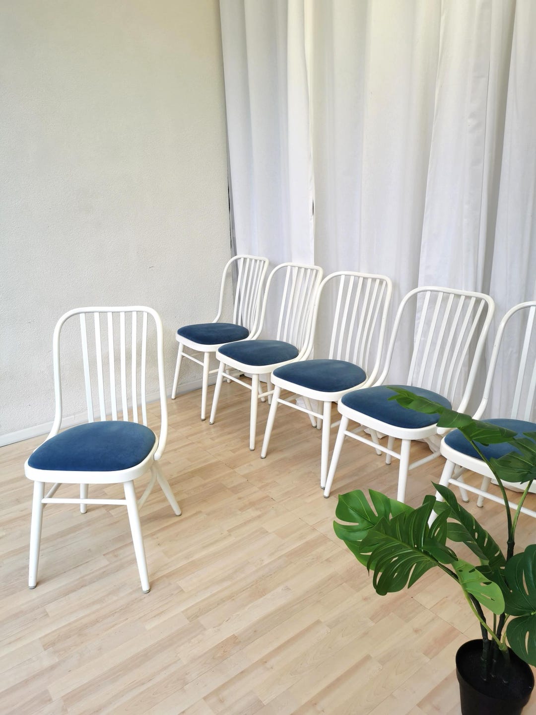 1 of 6 Vintage Bentwood Dining Chairs / 1980s Yugoslavia / Made in ...