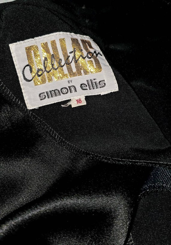 1980s Dallas Collection Dress Made by Simon Ellis wit… - Gem