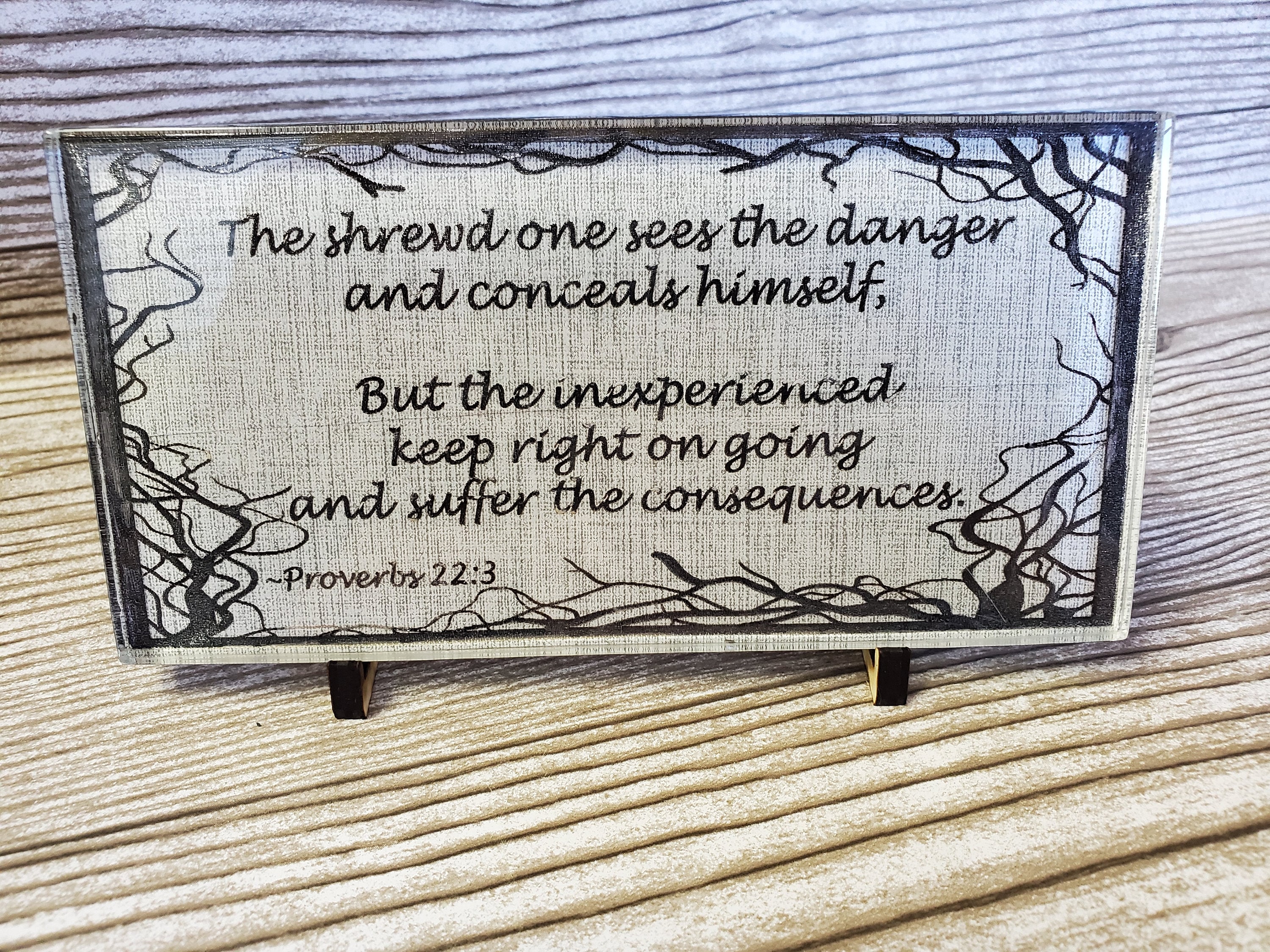 JW Scripture Proverbs 22:3 / JW Gift / Scripture With Graphic on Tile ...
