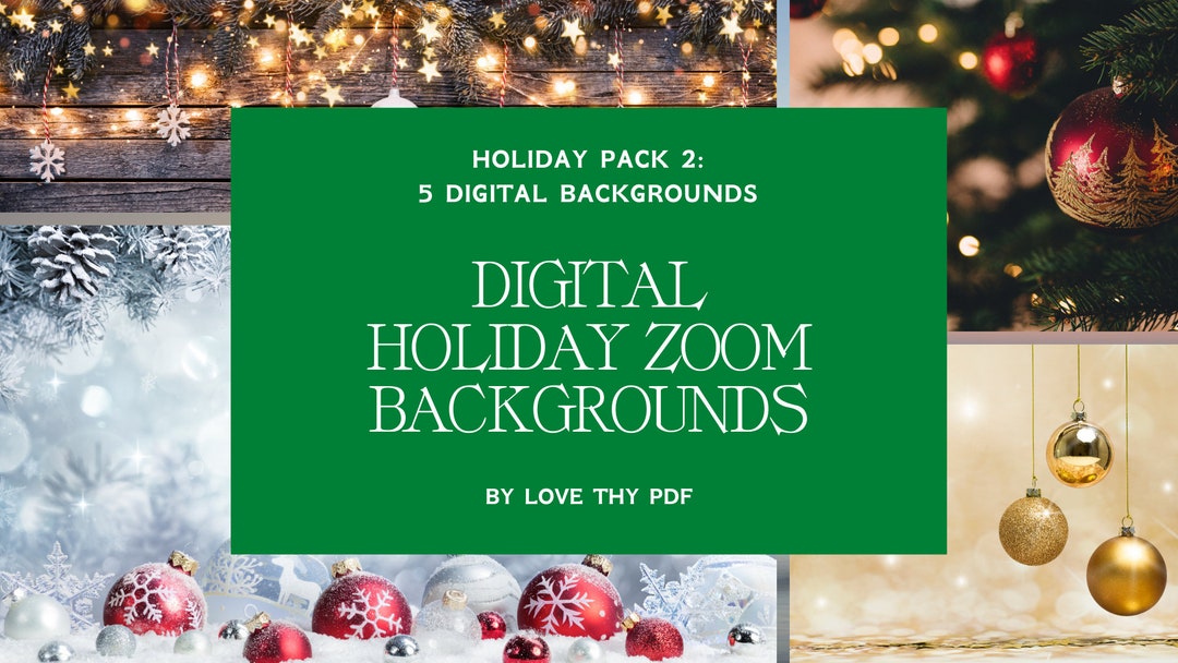 Zoom Holiday Background 5-pack #2 - High Quality Zoom Background ...