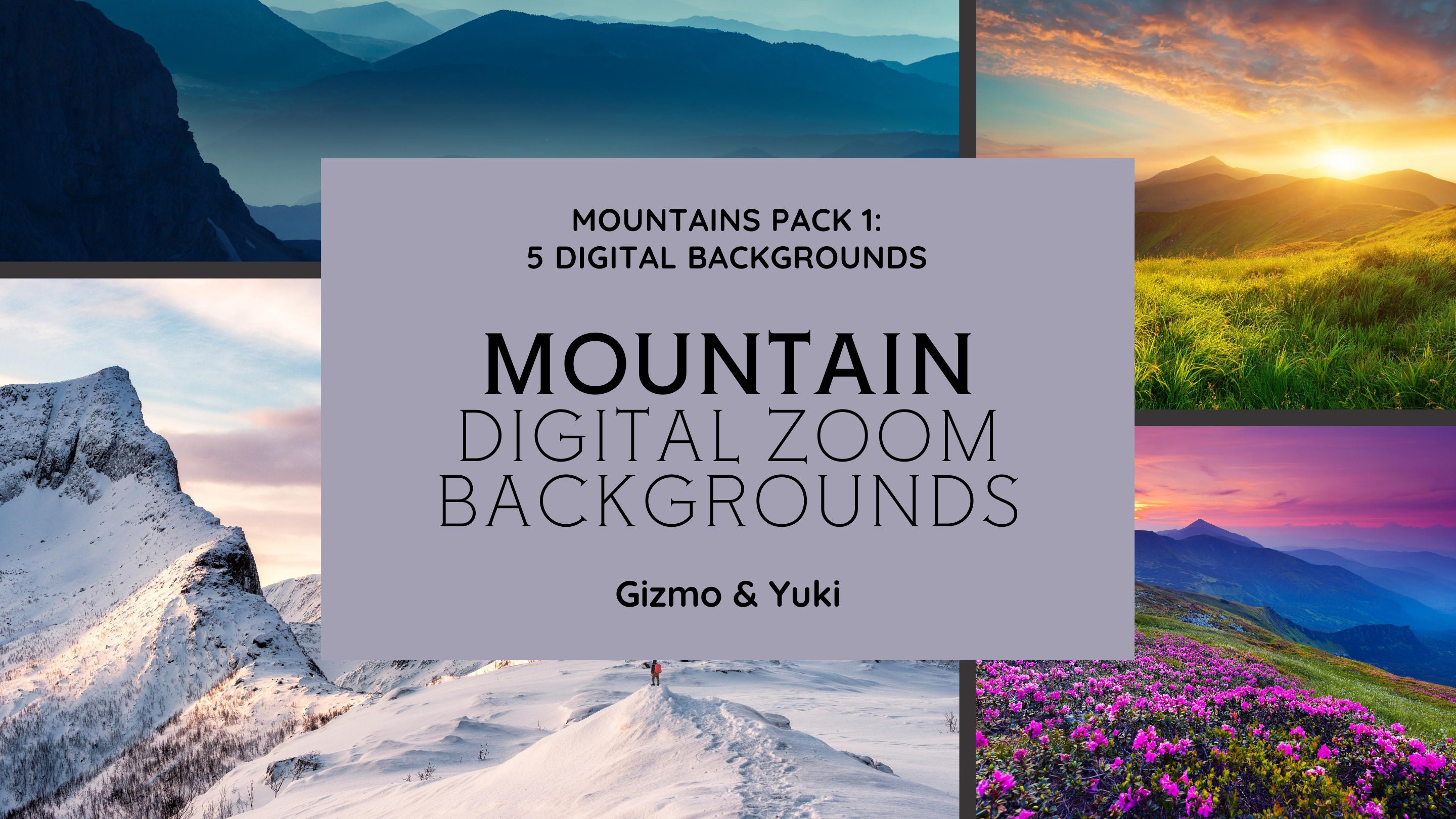 Zoom Calming Mountains Background 5-pack 1 - High Quality Zoom ...