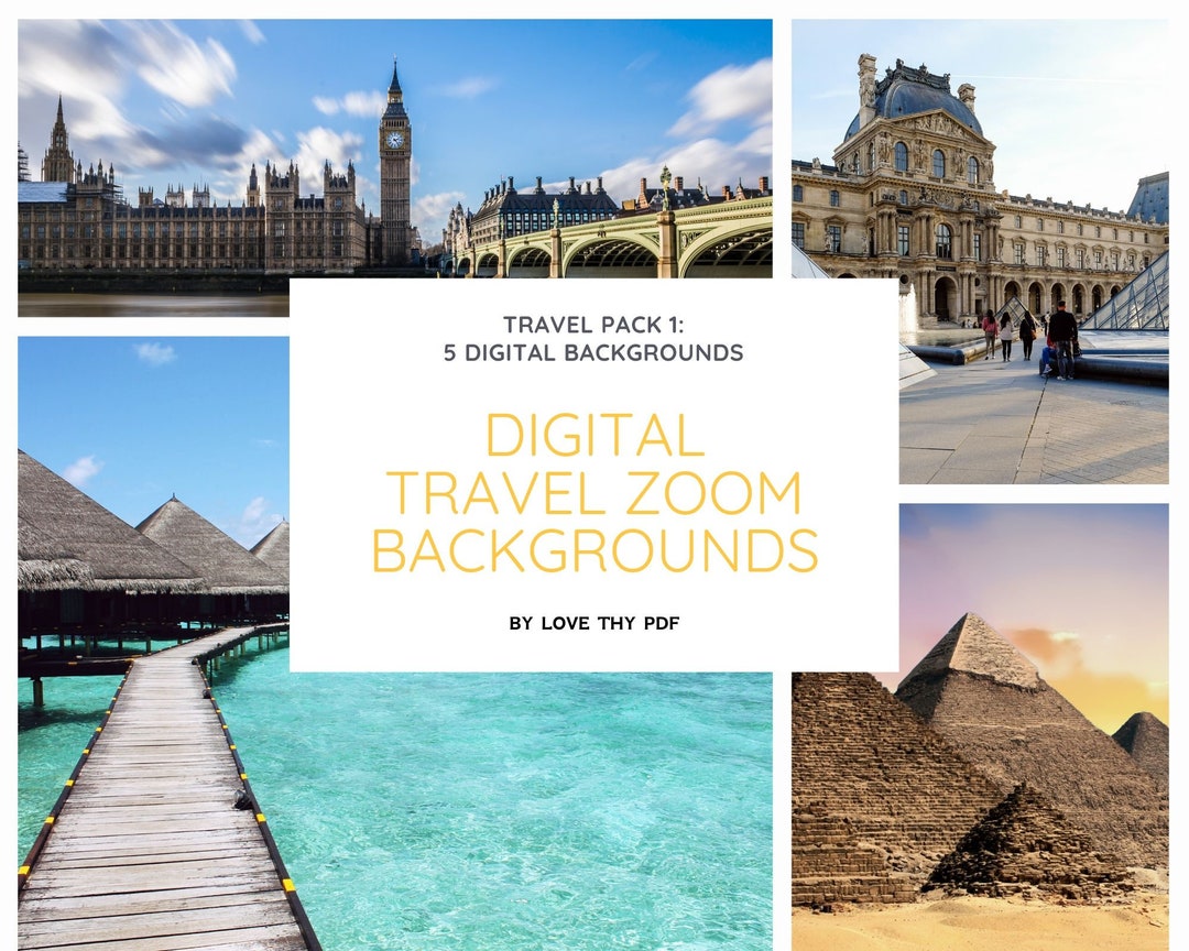 Zoom Backgrounds Pack - Travel Theme Pack #1 Digital Download - Etsy