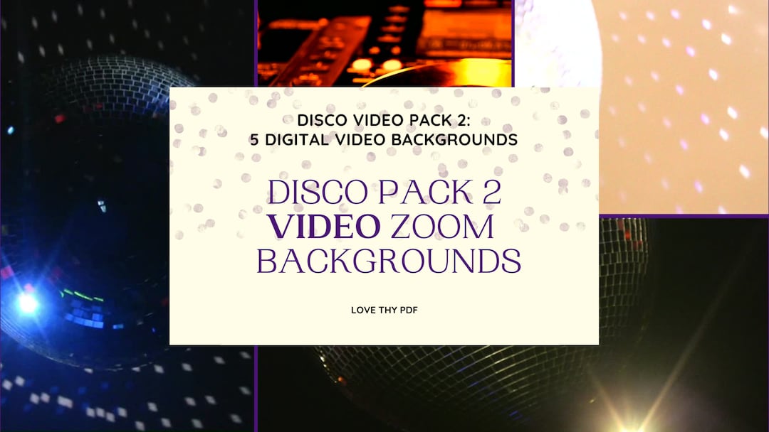 Disco Glitter Zoom VIDEO Background 5-pack #2 - High Quality Video ...
