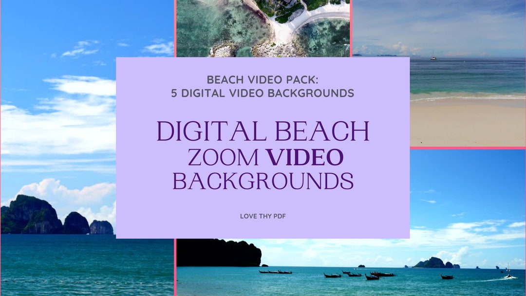 Zoom Beach VIDEO Background 5-pack - High Quality Video Zoom Background ...