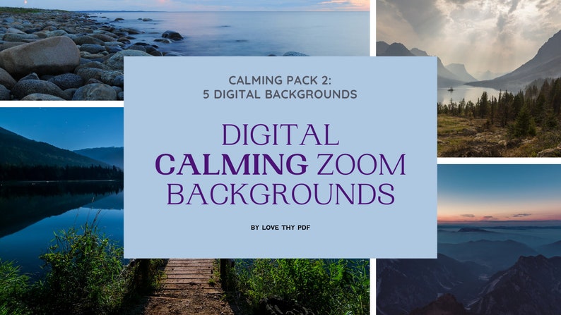 Zoom Calming Landscape Background 5-pack #2 - High Quality Zoom ...