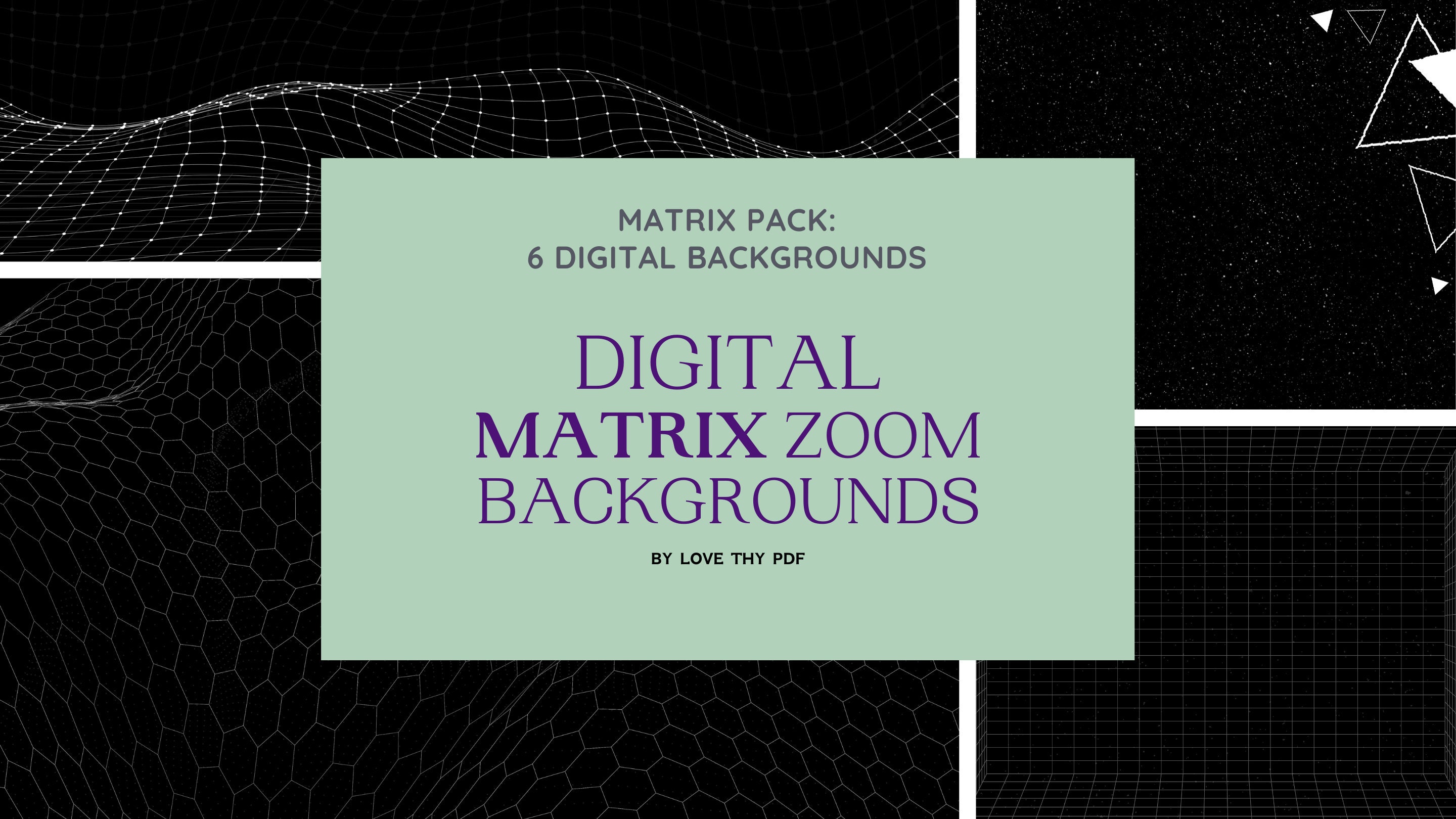 Space Matrix Landscape Background 6-pack - High Quality Zoom Background ...