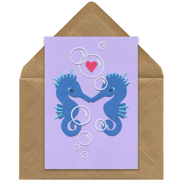 Kissing Seahorse - Etsy