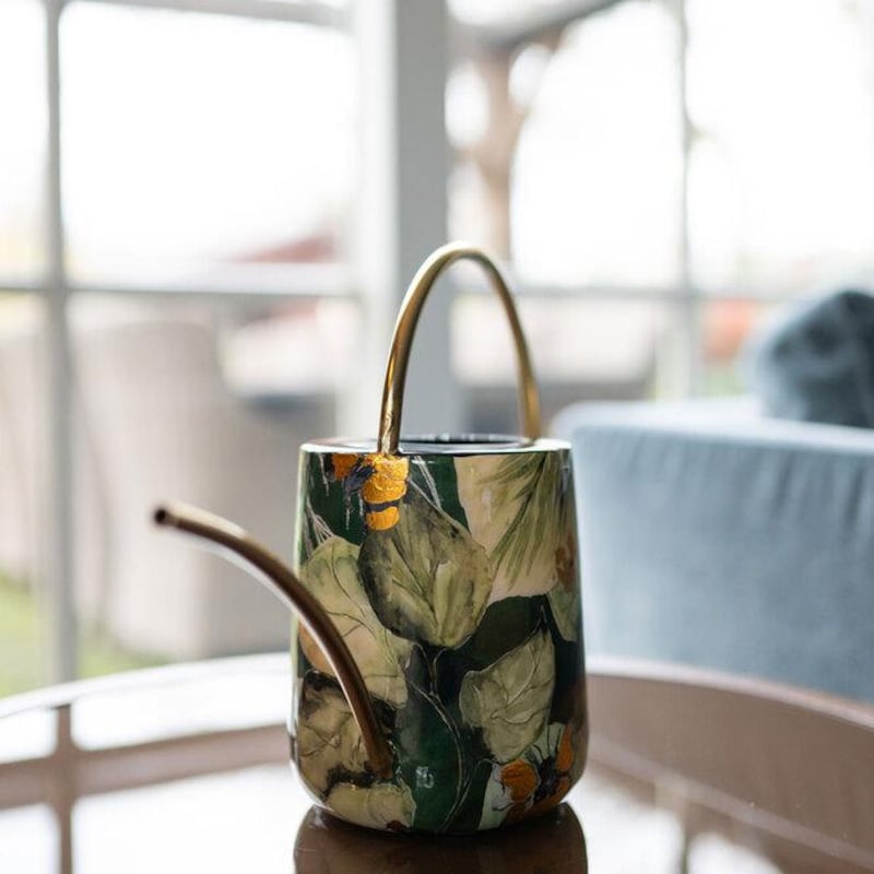 Green Glass Watering Can - Etsy