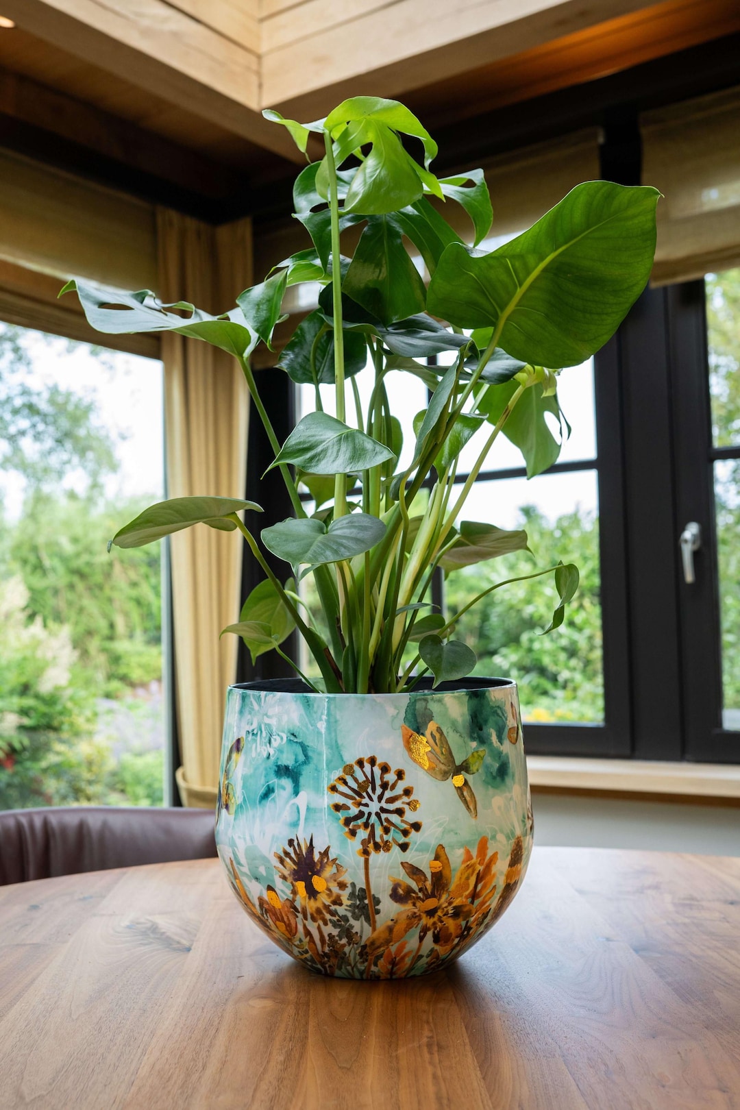 Handmade Floral Metal Plant Pot: Lammie Designer Series - Etsy UK