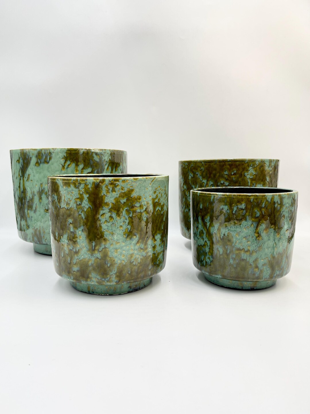 Othello Plant Pot, Ceramic, Turquoise, Multiple Sizes, Large Options ...