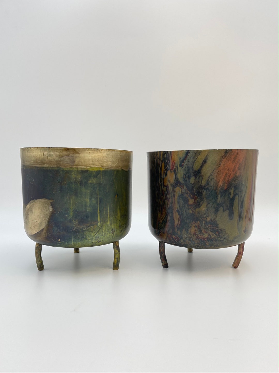 Metal House Plant Pot, Unique Design, Elegant Finish, Gold Metal ...