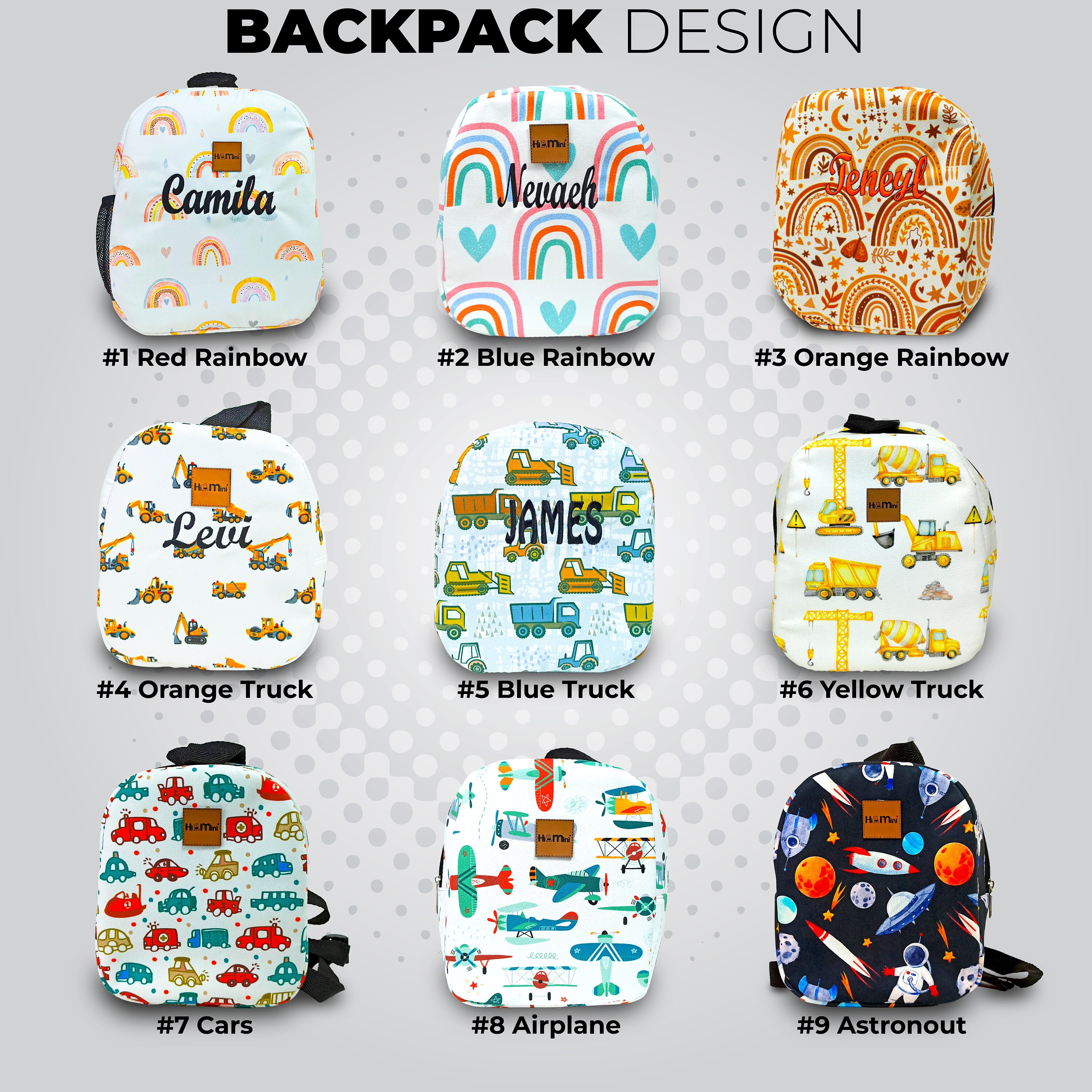Personalized Toddler Backpack Boy, Truck Backpack, Daycare Backpack ...