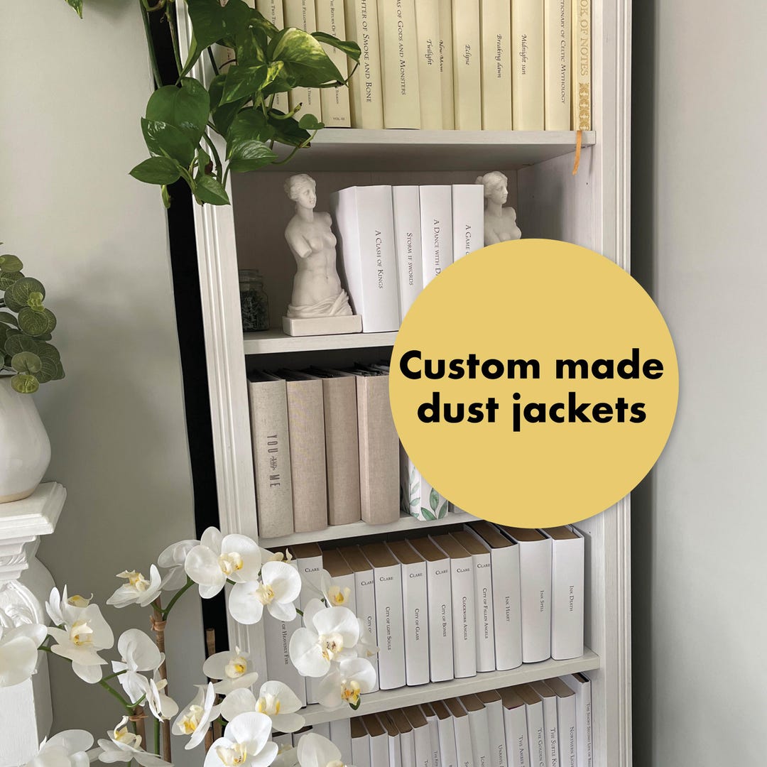 HOME LIBRARY Personalized Book Cover Design Dust Jacket Minimalistic ...