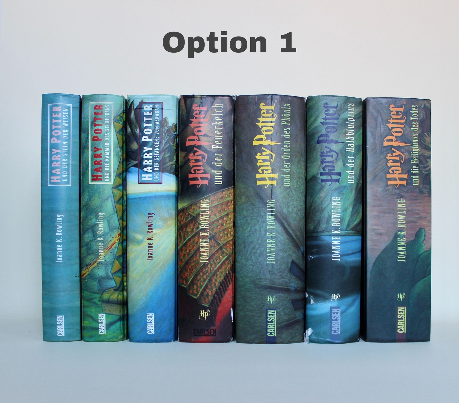 GERMAN HP Covers Books Collection Dust Jackets Set of 7 Minimalistic ...