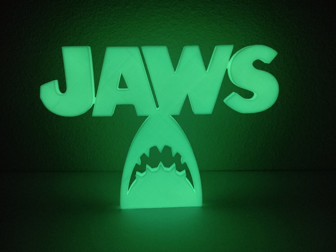 Jaws GITD Display Sign Glow in the Dark - Etsy