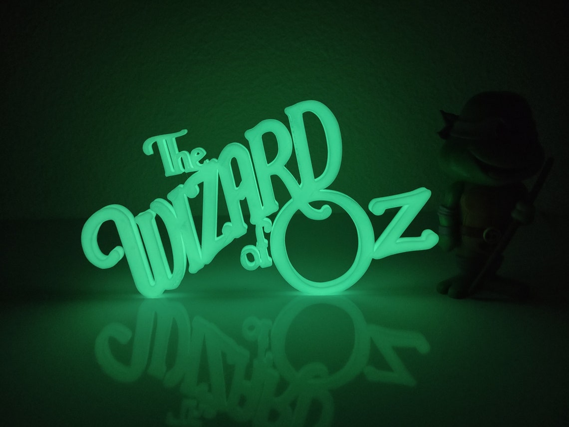 The Wizard of Oz GITD Display Sign Glow in the Dark - Etsy