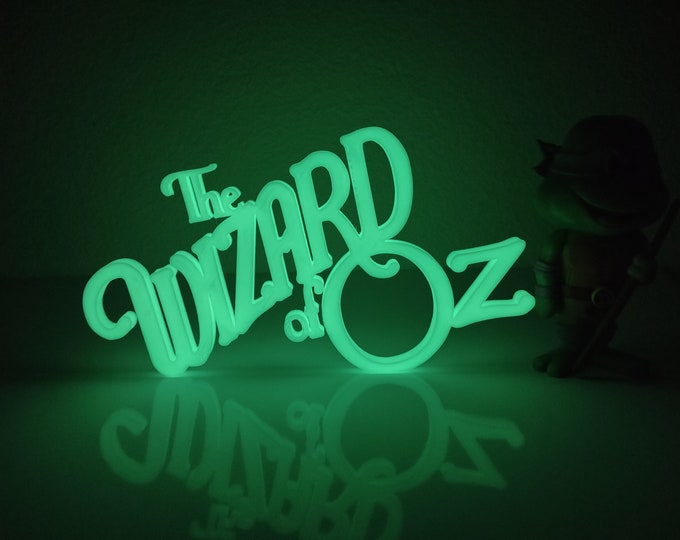 The Wizard of Oz GITD Display Sign Glow in the Dark - Etsy