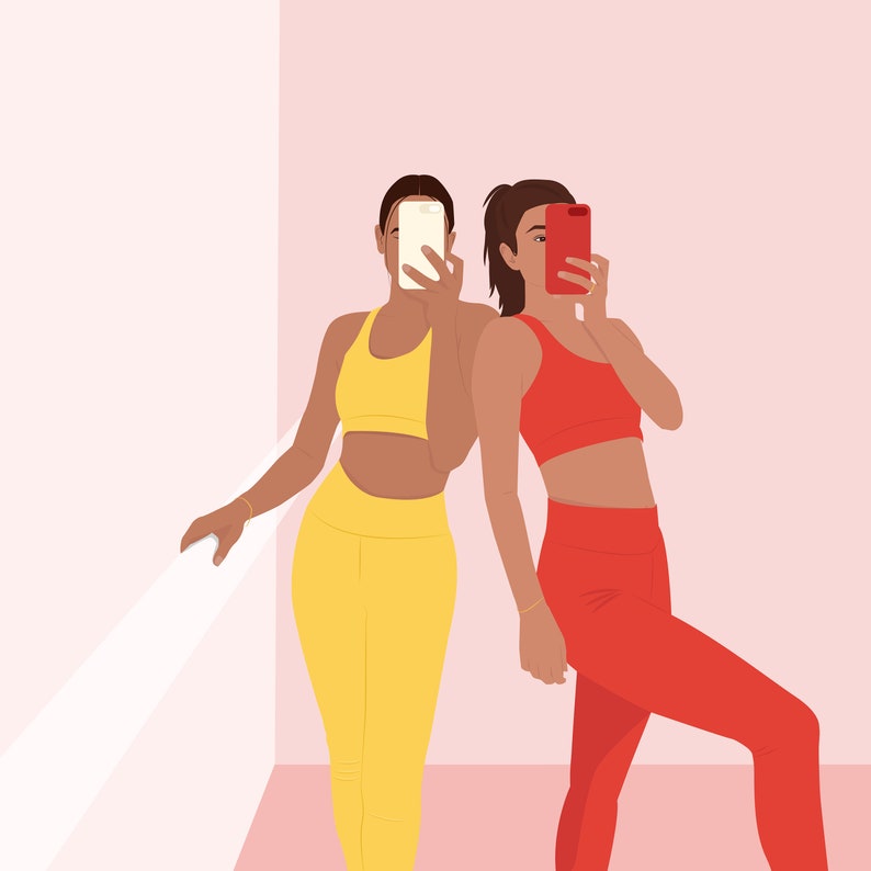 Custom 2 Person Illustration - Etsy