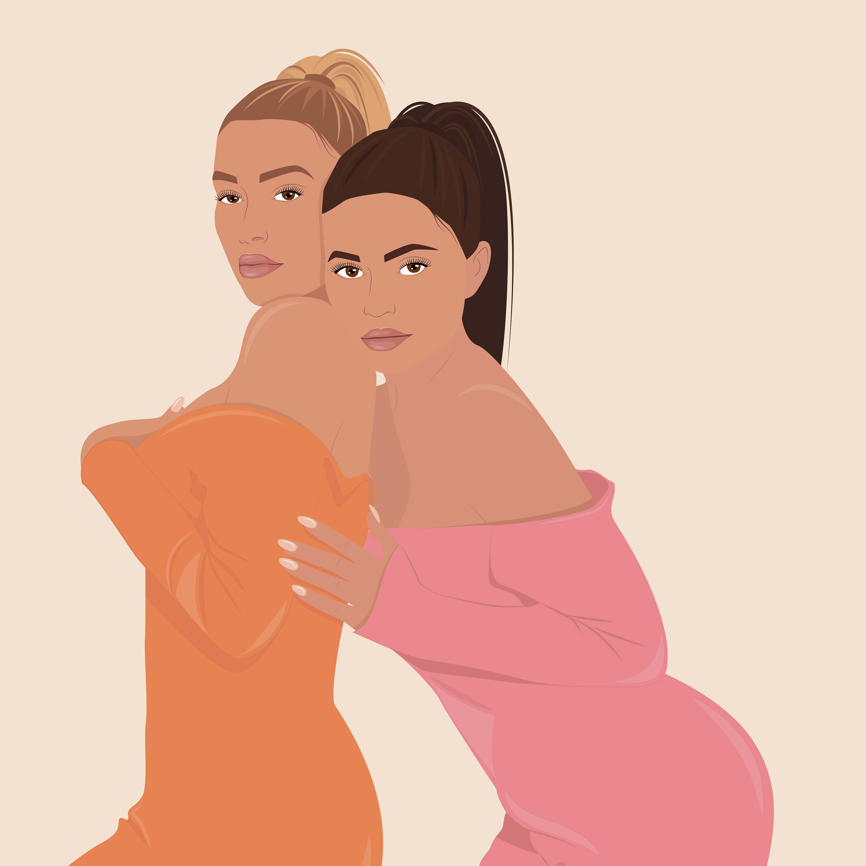 Custom 2 Person Illustration - Etsy