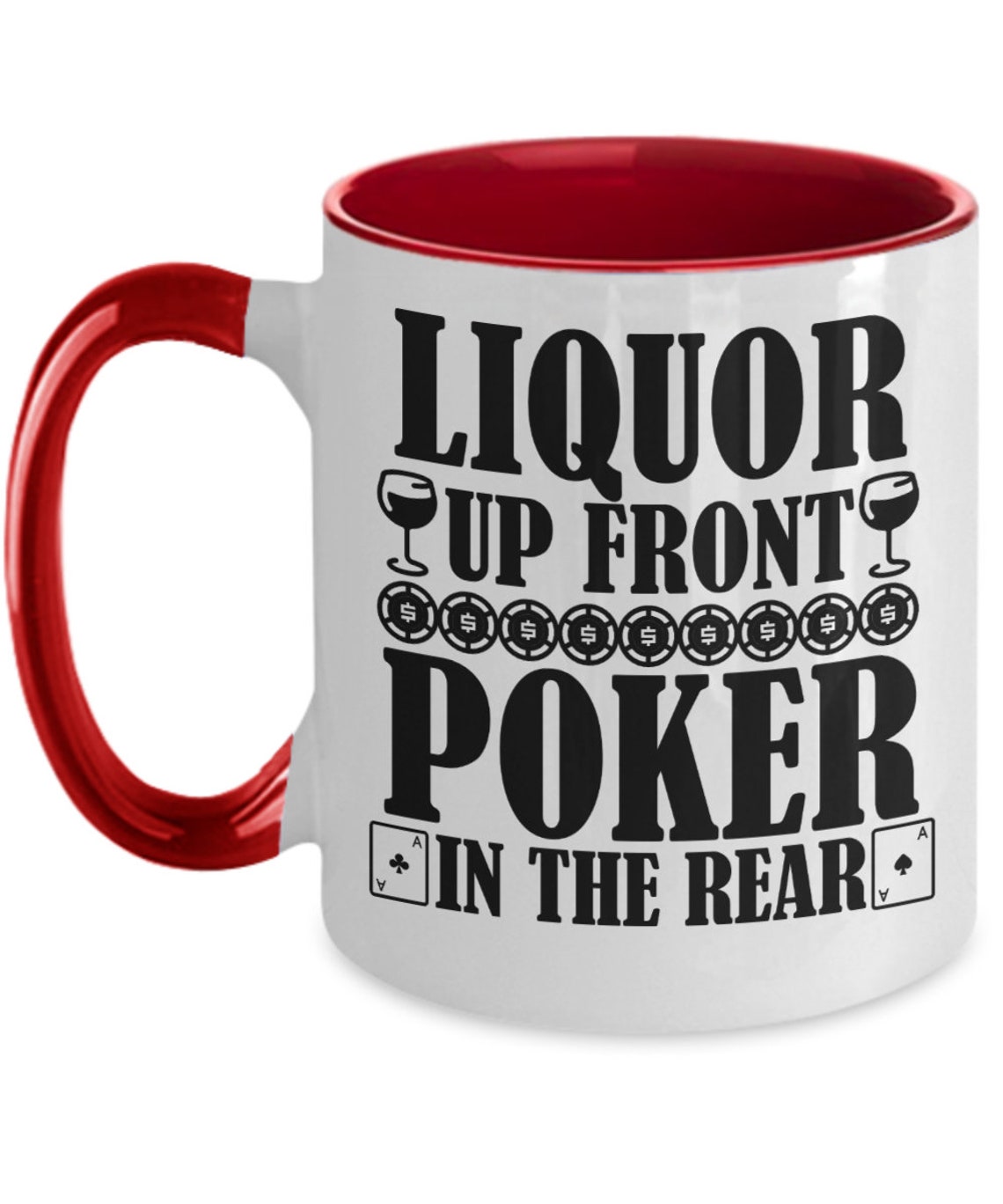 Poker gifts liquor up front poker in the rear birthday | Etsy