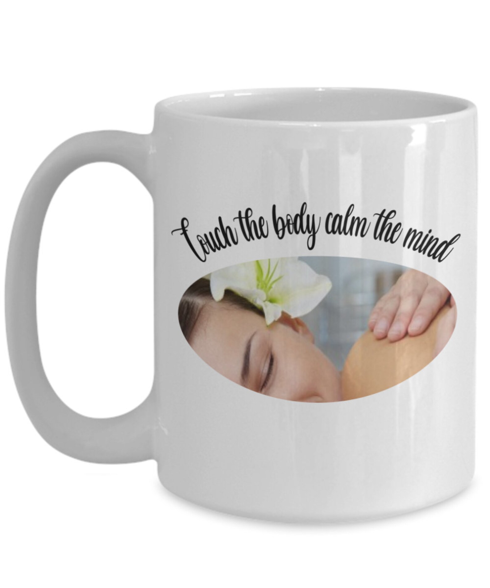 Massage gifts coffee mug touch the body calm the mind birthday | Etsy