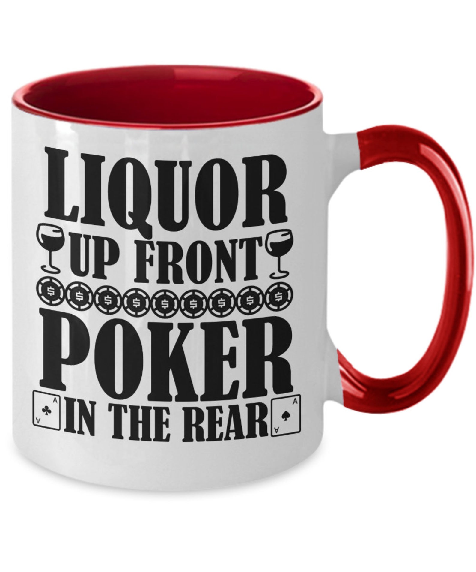 Poker gifts liquor up front poker in the rear birthday | Etsy