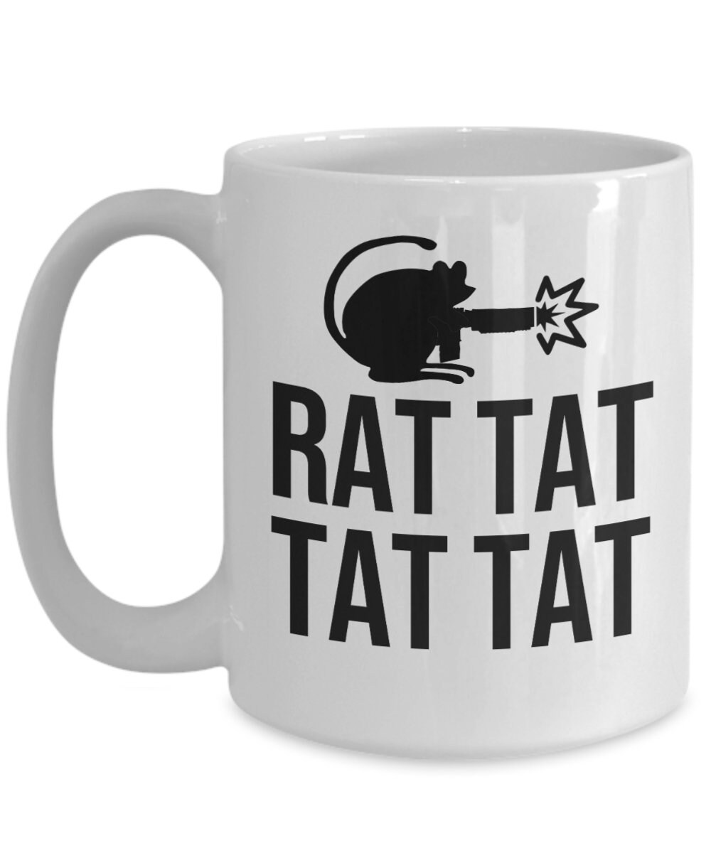Pistola Regalos Taza de café Rata Tat Tat Tat Cumpleaños - Etsy España