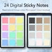 24 Digital Post-it L Digital Sticky Notes, Digital Sticker, Notepads ...