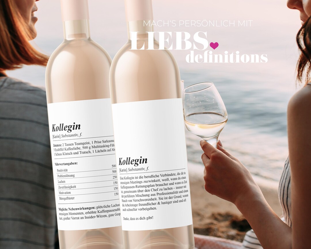 Colleague | Personalized Wine Labels | Definition and Humorous ...