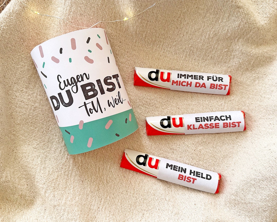 Personalisierte Aufkleber mit Wunschtext z.B. für Duplo Du bist toll DU ...