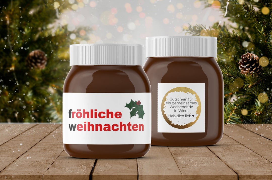Label With Scratch Cards E.g. for Nutella Merry Christmas Christmas ...