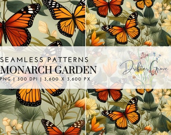 Poppies Seamless Pattern Digital Paper PNG Instant Download - Etsy