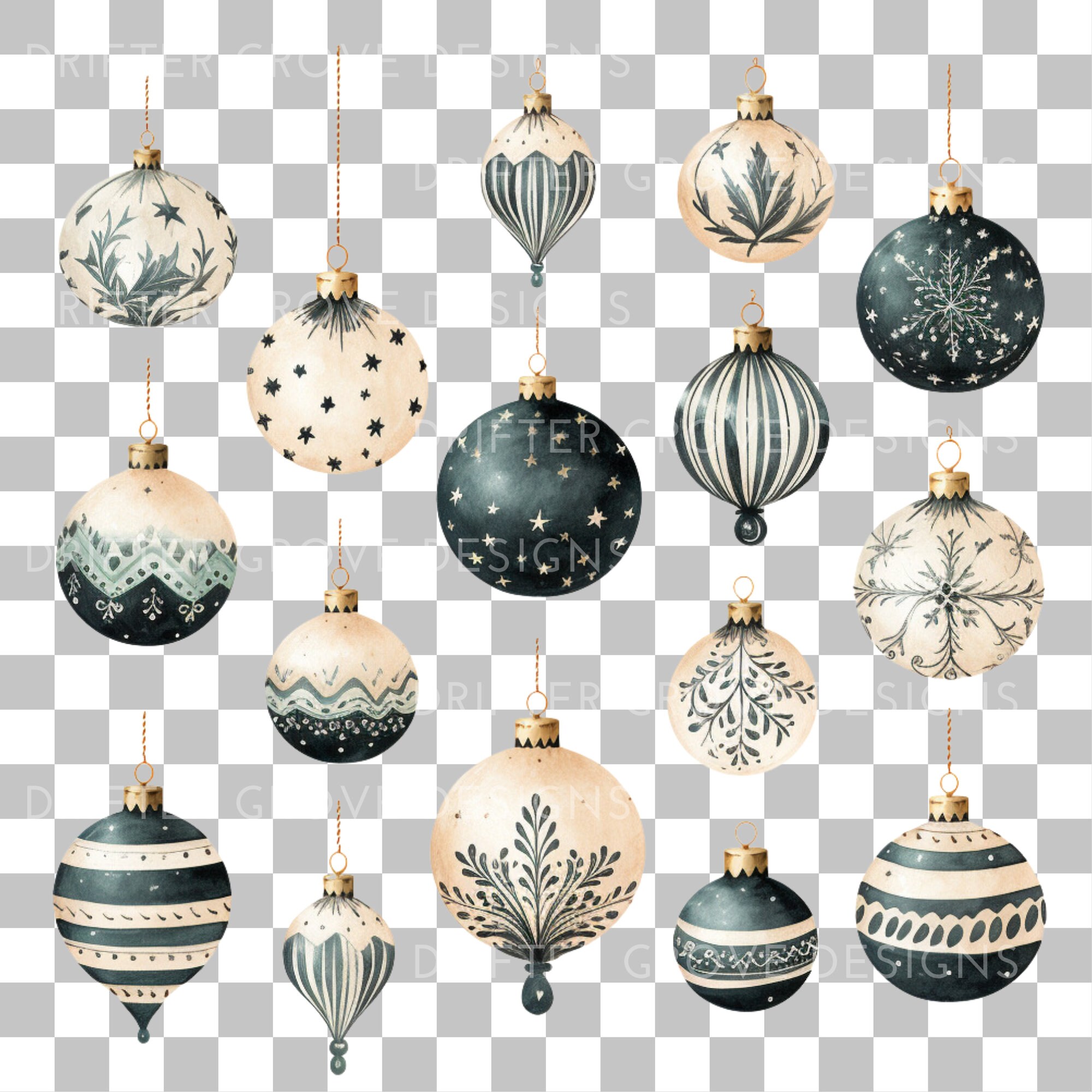 Christmas Clipart Instant Download PNG Crafting Supply Transparent ...