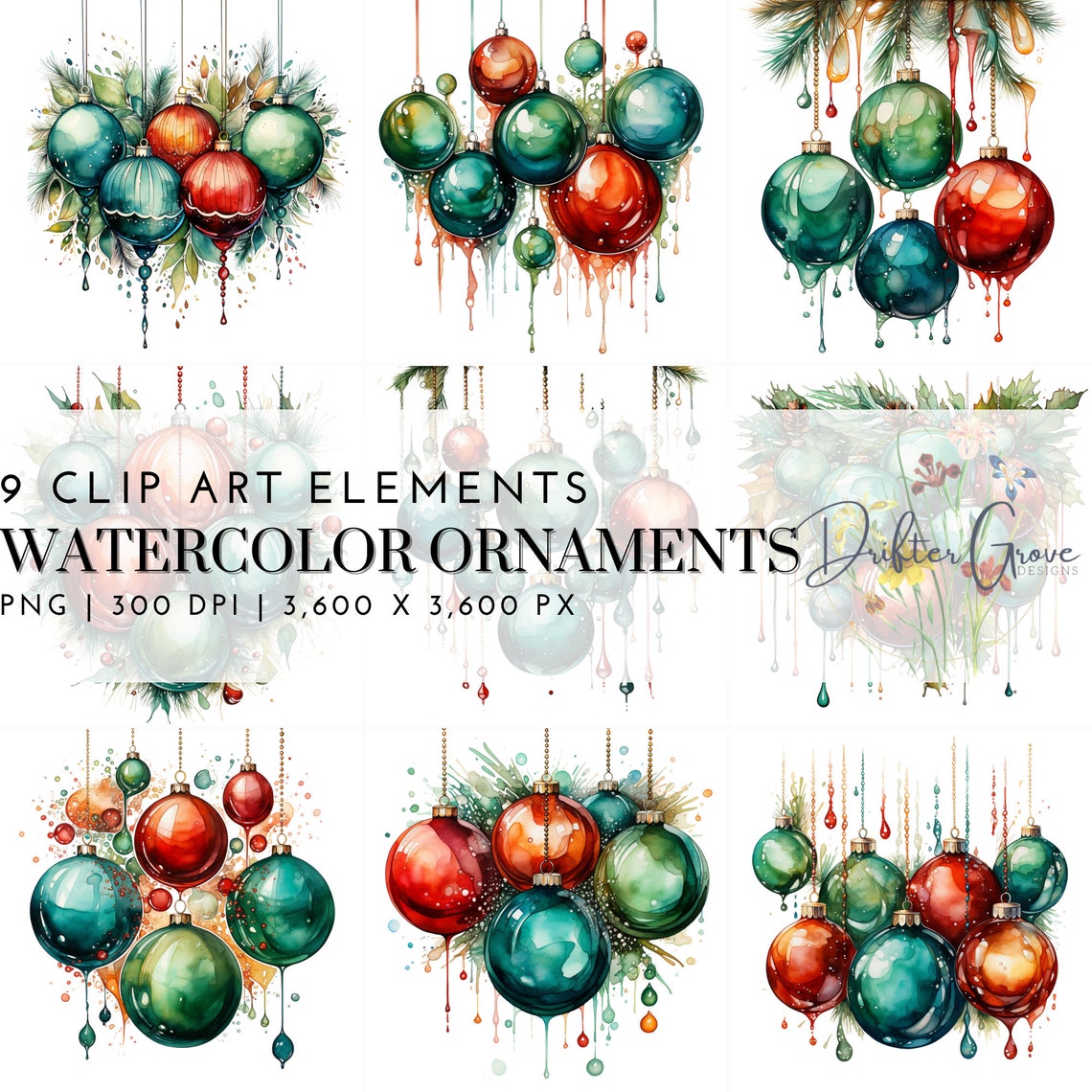 Ornament Clip Art Instant Download PNG Crafting Supply Transparent ...