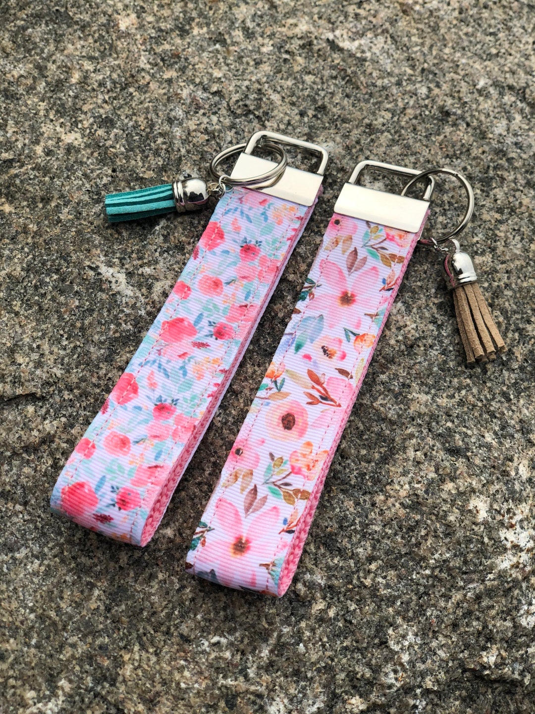 Floral Key Fob Lanyard Wristlet for Car Keys House Keys Dorm - Etsy