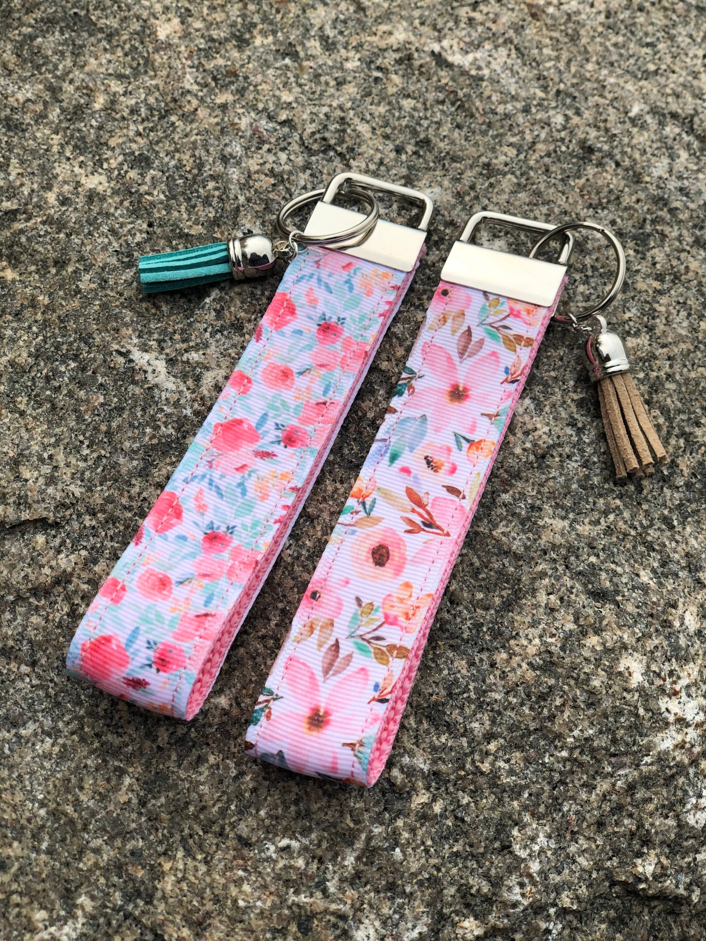 Floral Key Fob Lanyard Wristlet for Car Keys House Keys Dorm | Etsy
