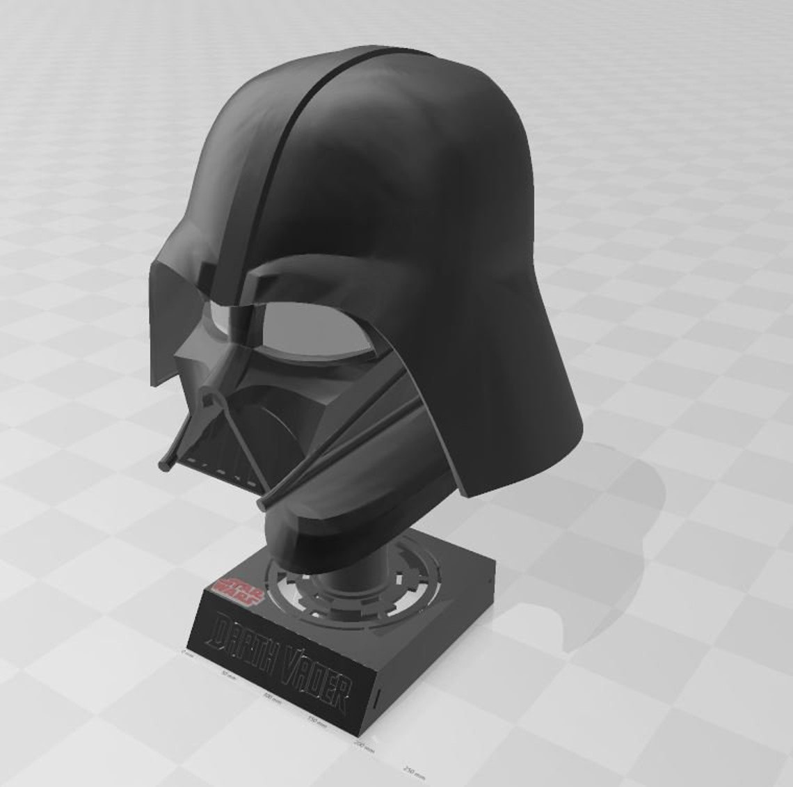 Star Wars Darth Vader Helmet Stand Display Base STL File to 3D Print ...