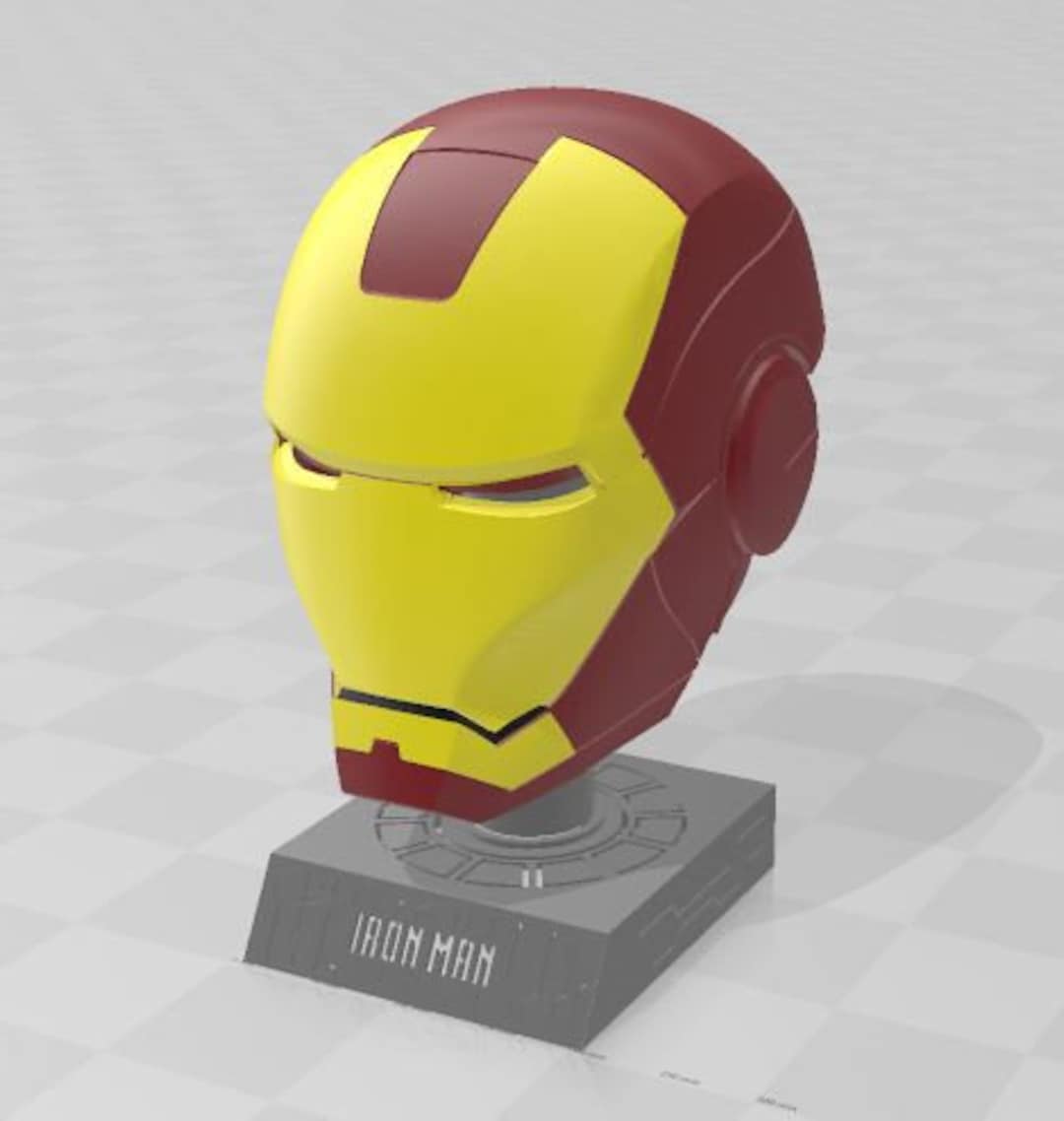 Iron Man Helmet Stand Display Base STL File to 3D Print. Instant ...