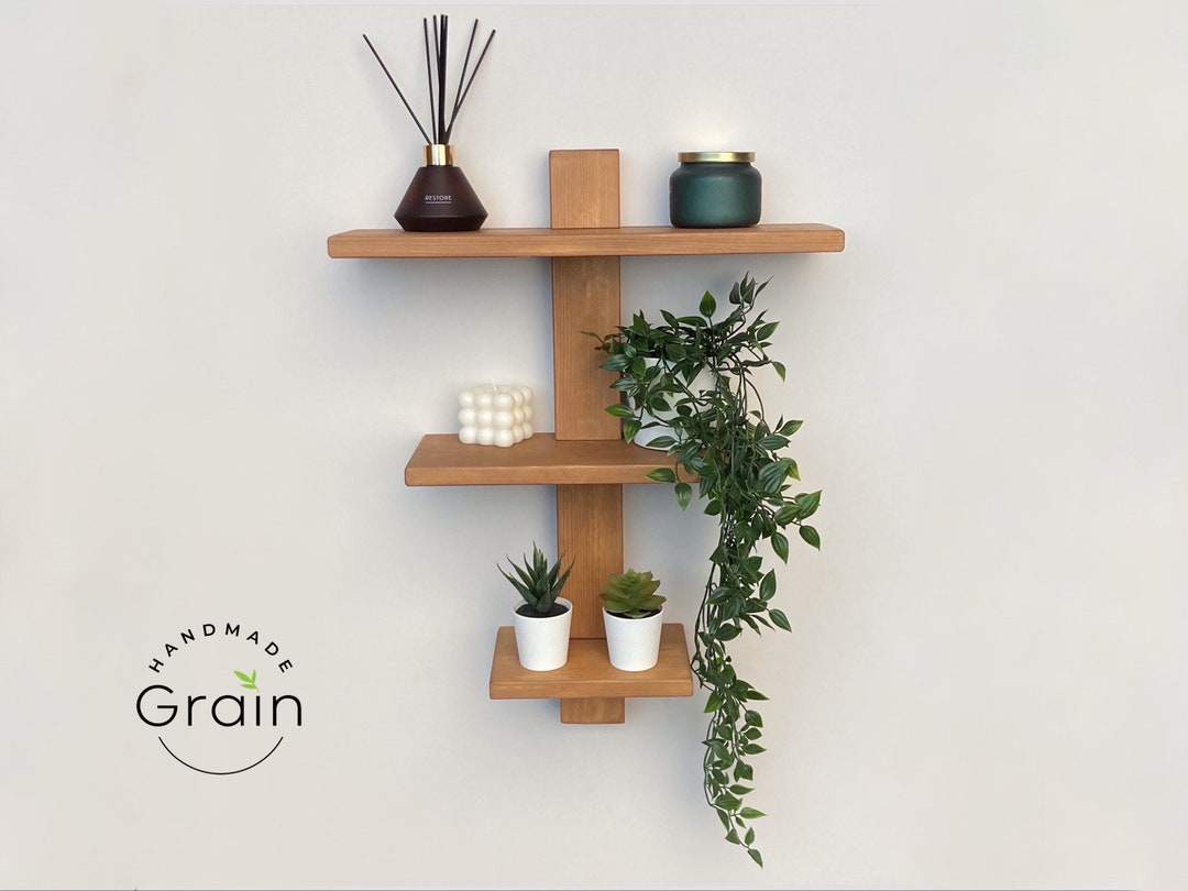3 Tier Floating Shelf With Interchangeable Shelves, Floating Shelf ...