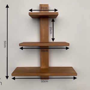 3 Tier Floating Shelf With Interchangeable Shelves, Floating Shelf ...