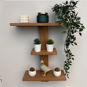 3 Tier Floating Shelf With Interchangeable Shelves, Floating Shelf ...