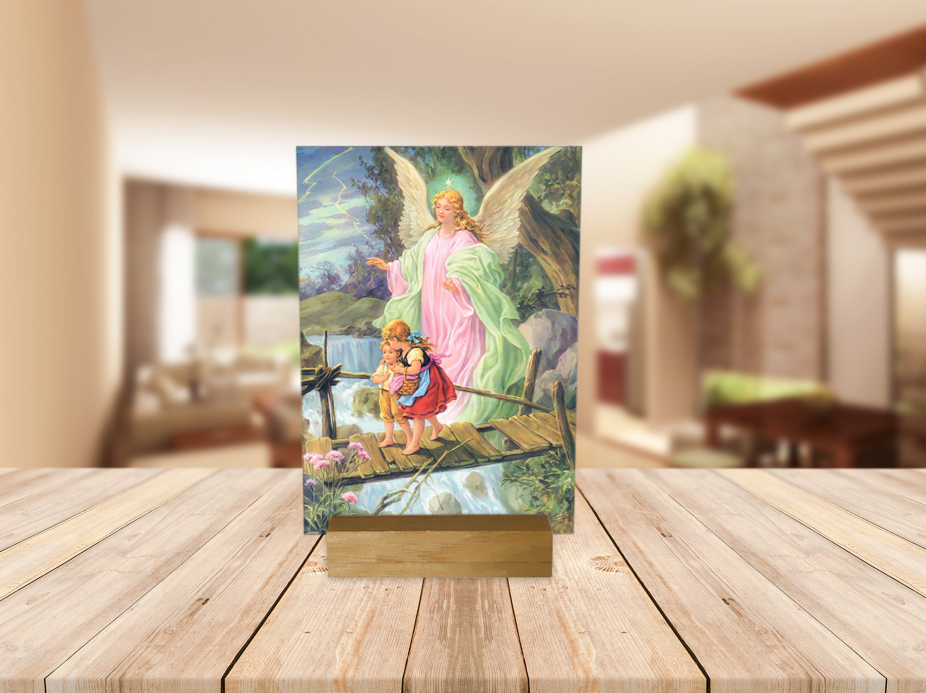Guardian Angel - Catholic Picture - Print, Angel Gabriel - Etsy