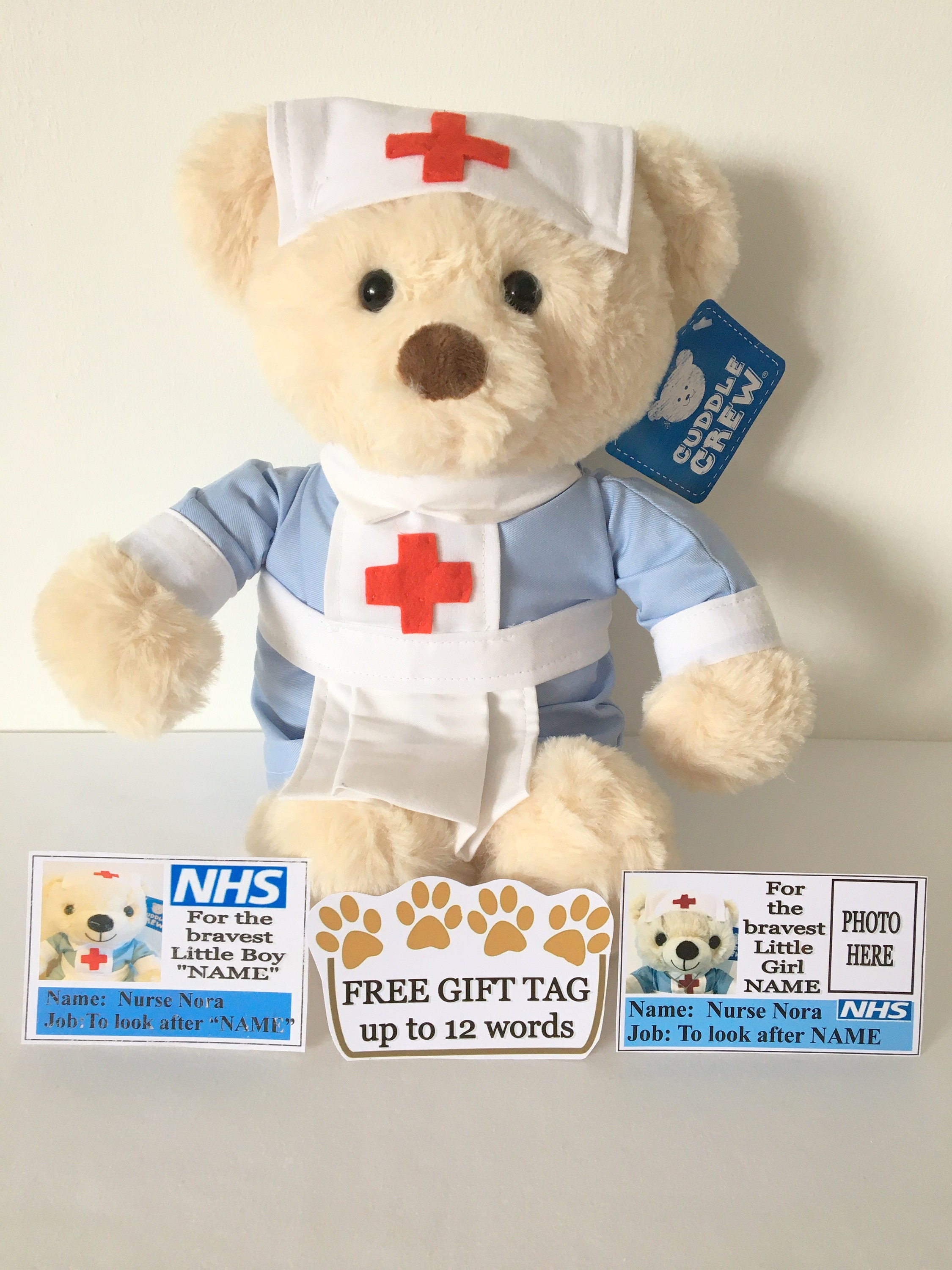 Nurse Nora Teddy Bear the Caring Bear Personalised to Look After Your ...