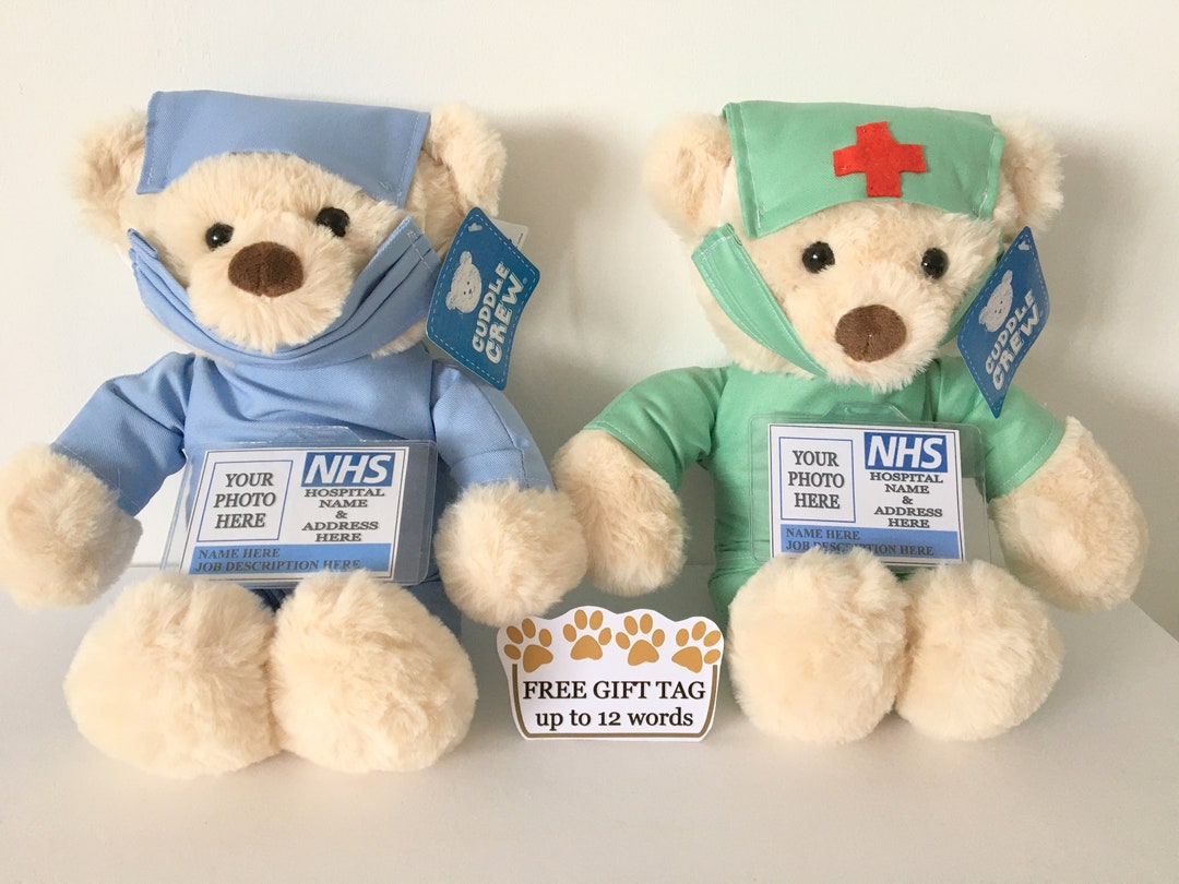 Surgeon, Nurse, Doctor Personalised Teddy Bear Scrubs, Personalised ...