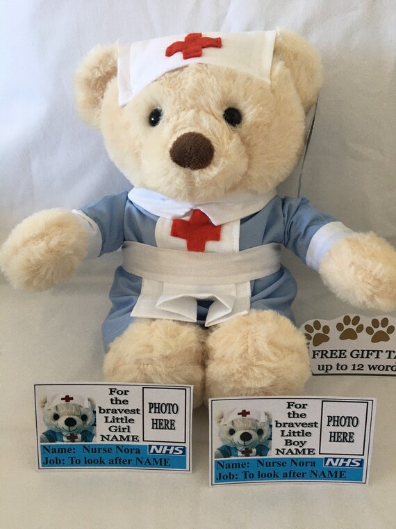 Nurse Nora Teddy Bear the Caring Bear Personalised to Look - Etsy