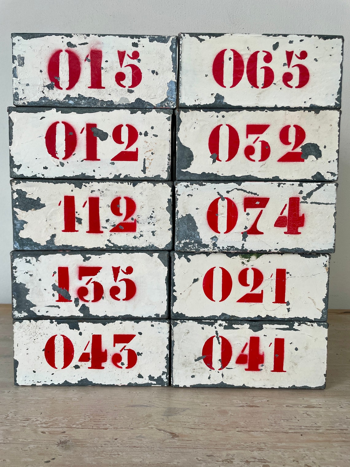 Vintage Numbered Metal Storage Box - Etsy UK