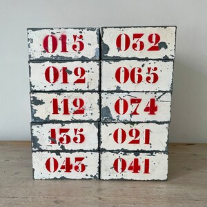 Vintage Numbered Metal Storage Box - Etsy UK