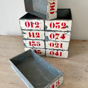Vintage Numbered Metal Storage Box - Etsy UK